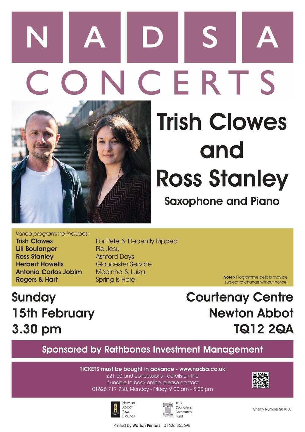 NADSA Concert - 15th February 2026 | Events | Newton Abbot Town Council